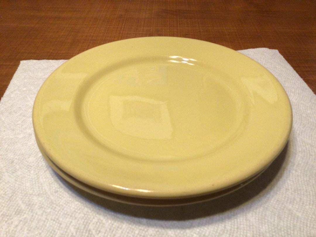 Vintage Pair of Wallace China Desert Ware Yellow Plates - Etsy