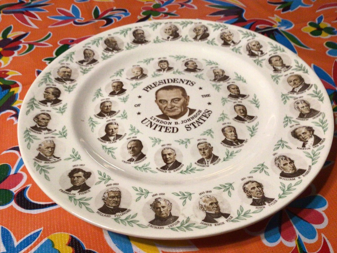 Vintage Ceramic US Presidents Plate From Washington to Lyndon - Etsy