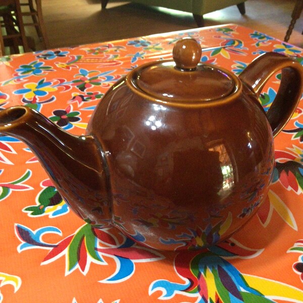 Brown Ceramic Teapot - Etsy