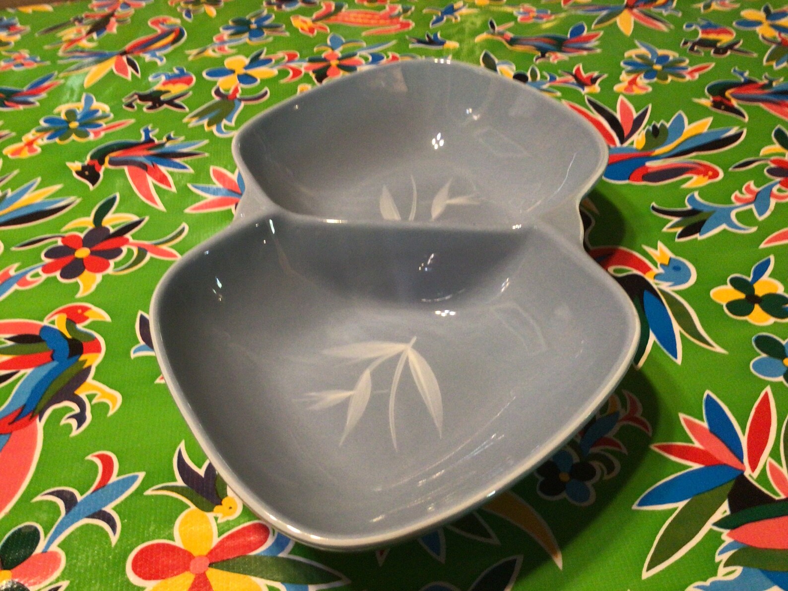 Vintage Handcrafted Winfield China Blue Pacific Divided Serving Dish ...