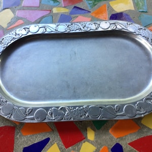 Vintage Wilton Armetale Pair of Pewter Oval Platters or Party Trays ...