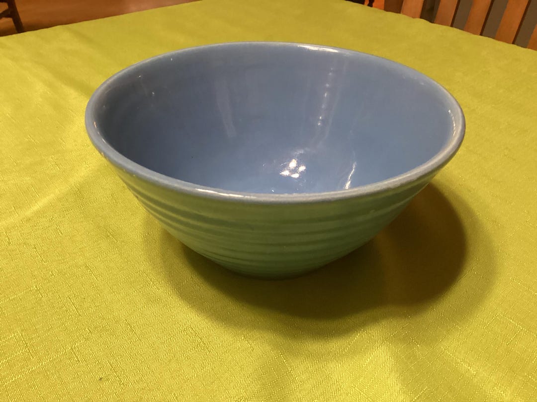 Vintage Bauer California Pottery #18 Rare Blue Ringed Bowl - Etsy