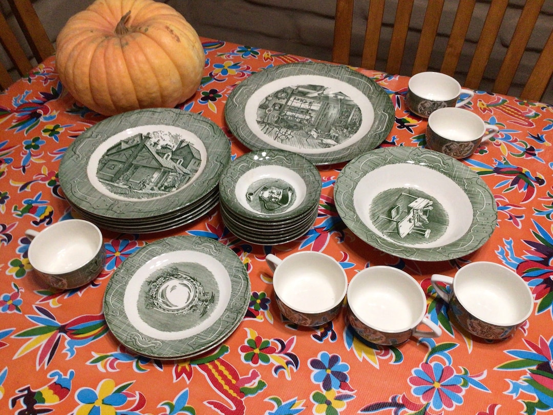 Vintage Old Curiosity Shop Dinnerware Dishes, Bowls, and Cups - Royal ...