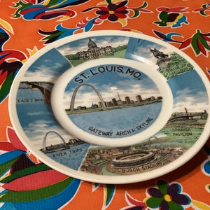 Vintage Ceramic Souvenir St. Louis, Missouri Plate - Etsy