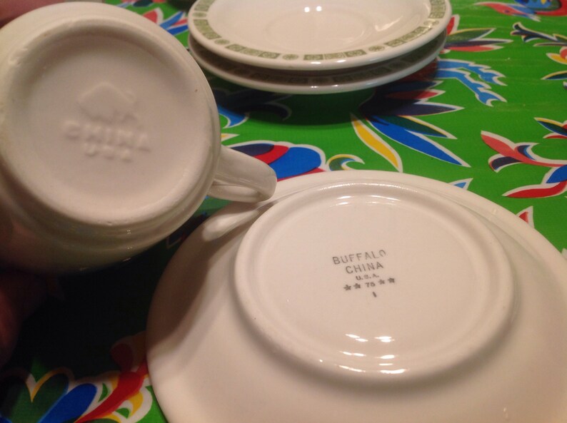 Vintage Set of 6 Buffalo China Restaurant Ware Cups and - Etsy