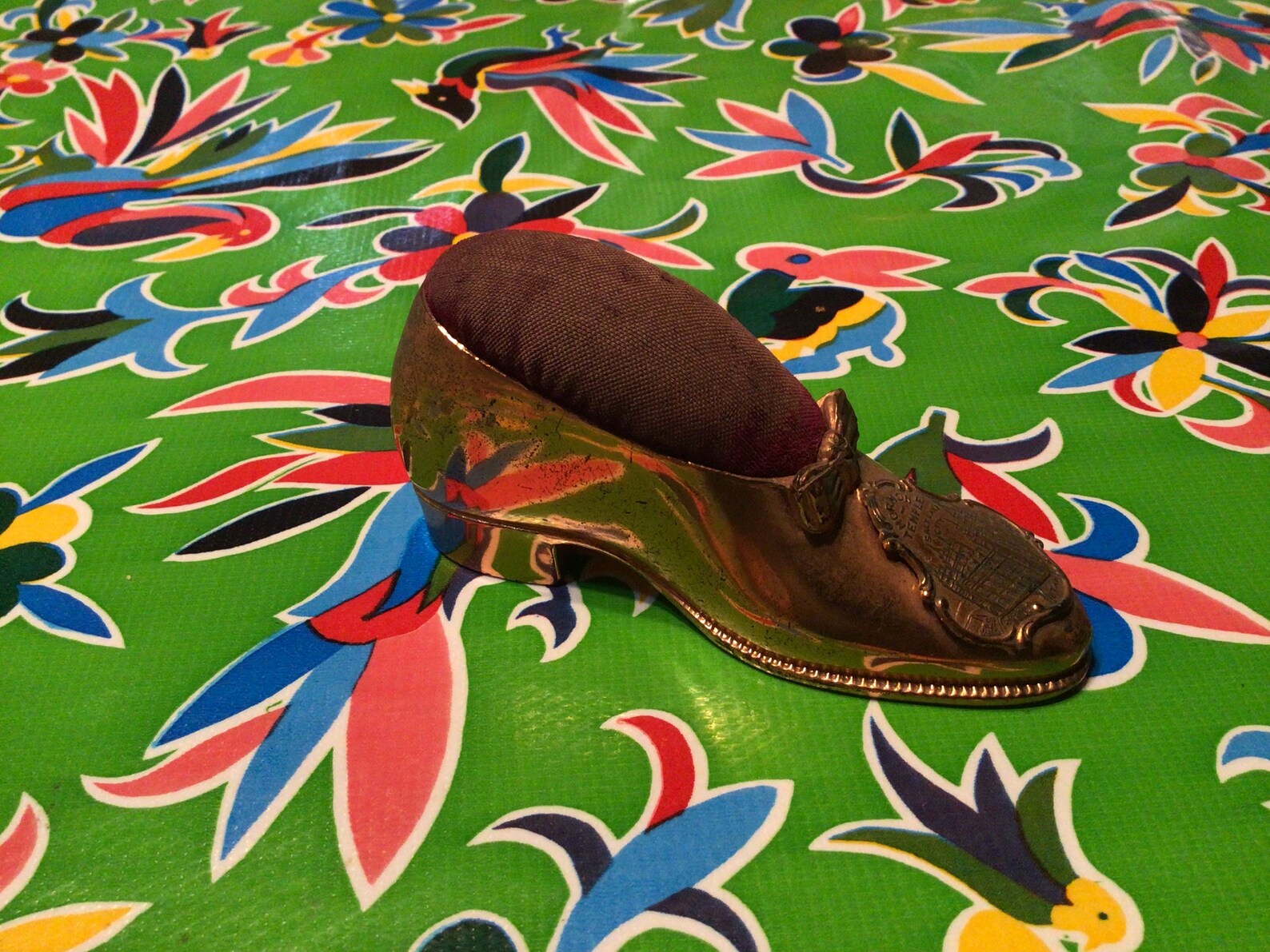 Vintage Jennings Brothers Metal Woman’s Shoe Pin Cushion J.B. 1852 ...