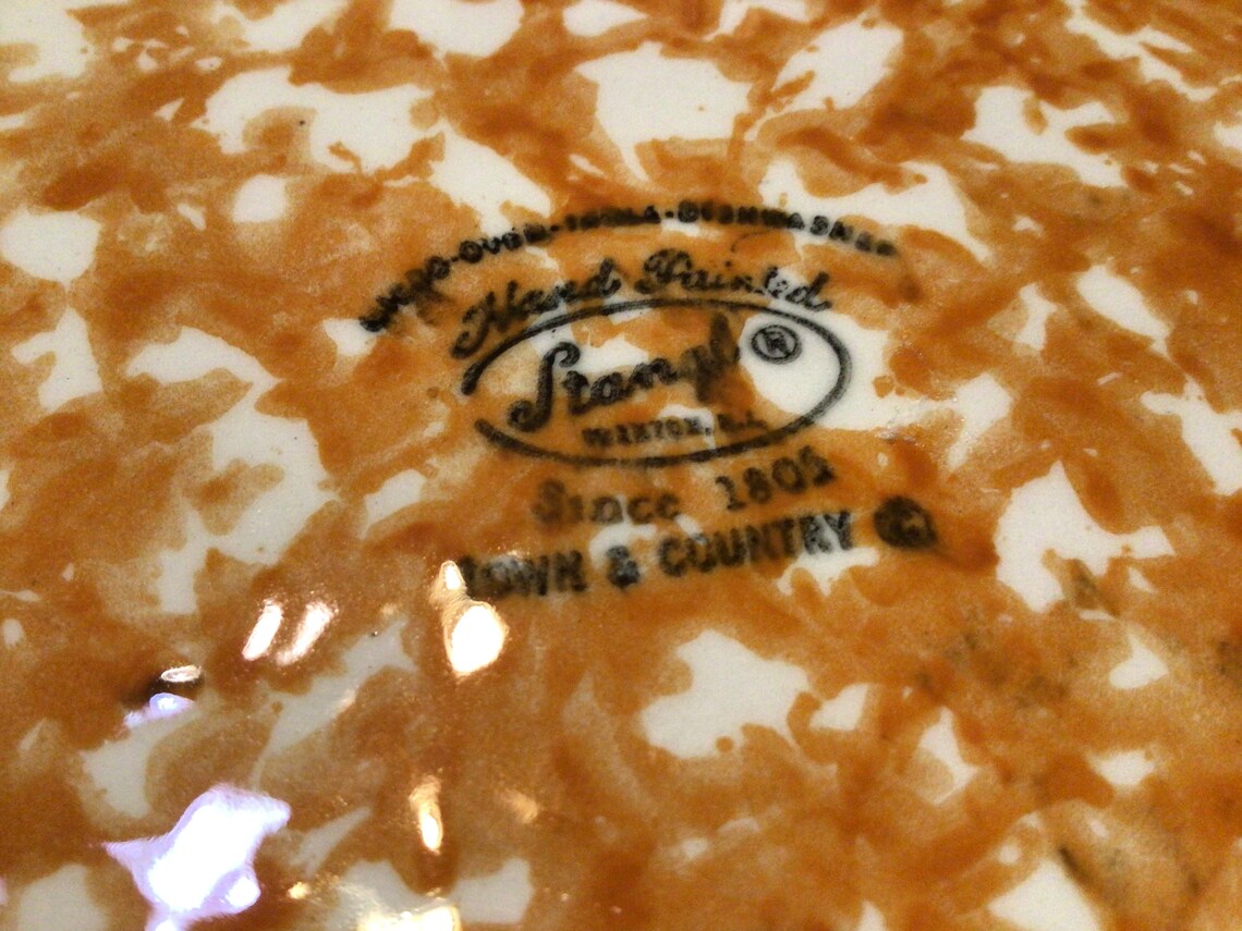 Vintage Stangl Hand Painted Town and Country Orange Sponge Ware ...