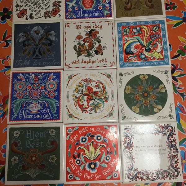 Hand Painted Ceramic Tiles - Etsy