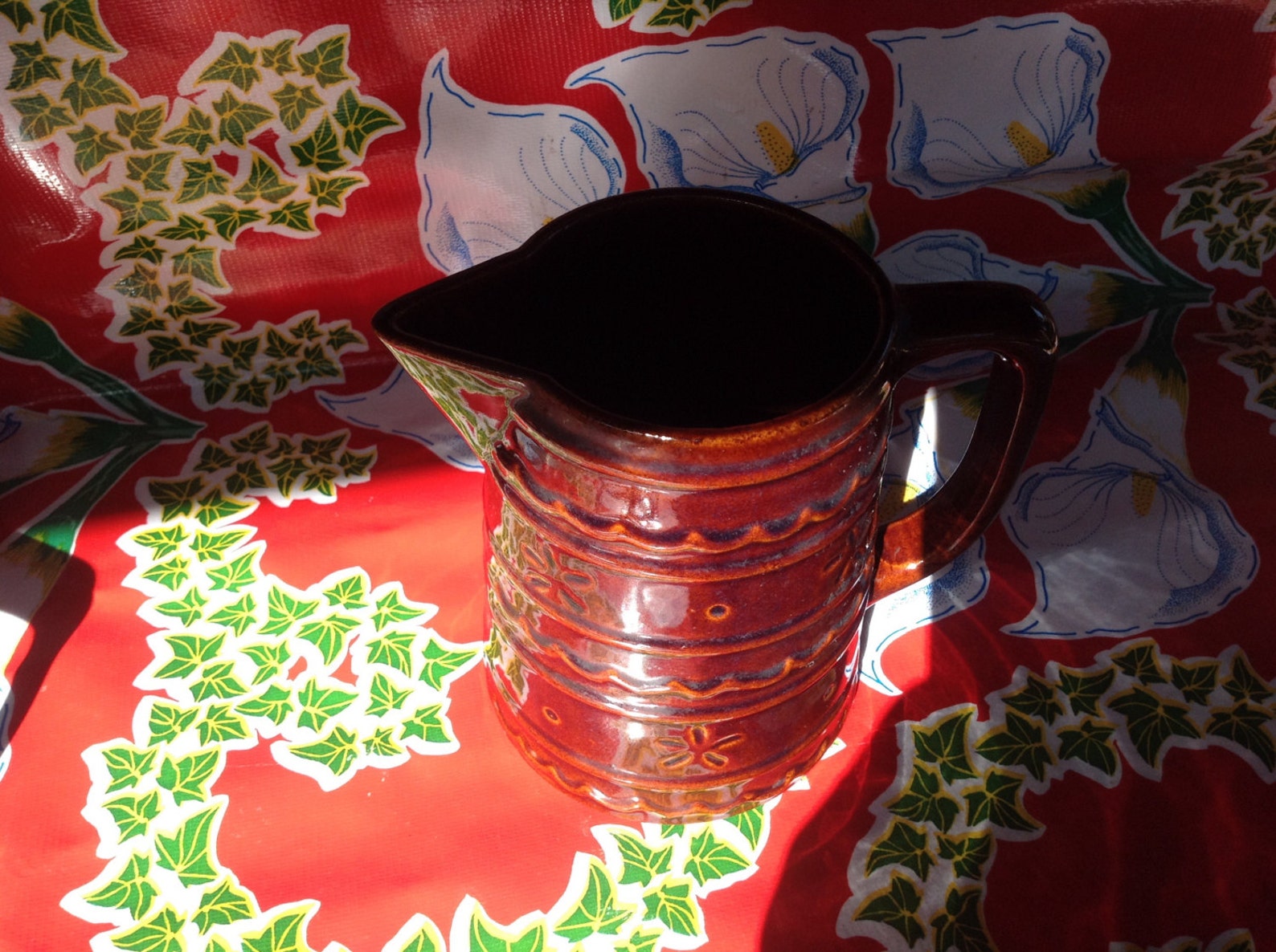 Small Marcrest Daisy Dot Stoneware Pitcher - Etsy