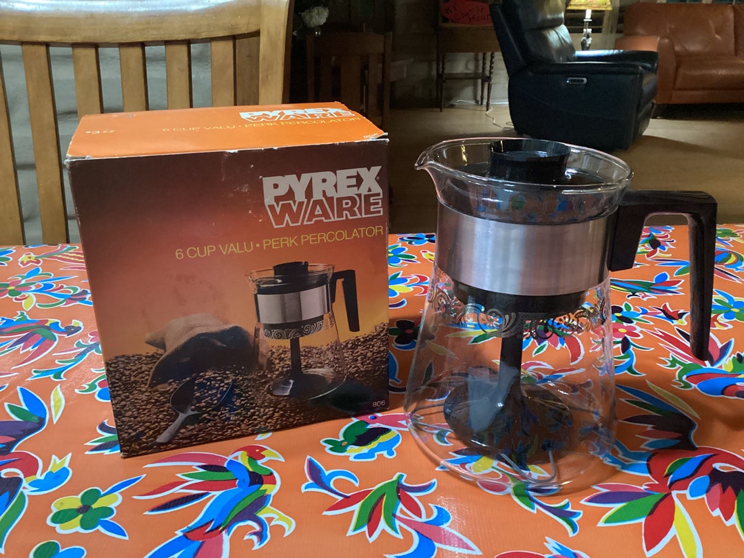 Vintage Mid Century Pyrex Ware 6 Cup Valu-perk Percolator Glass and ...