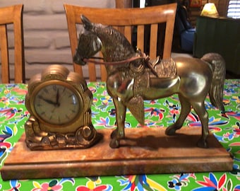 Antique Horse Clock | Etsy