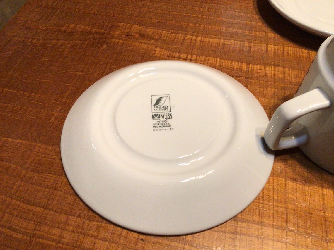 Vintage Pair of Figgjo Flint Norway Vitro Porselen Cups and | Etsy