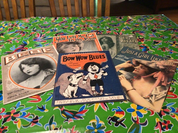 Vintage 1920s Sheet Music Sold Separately | Etsy