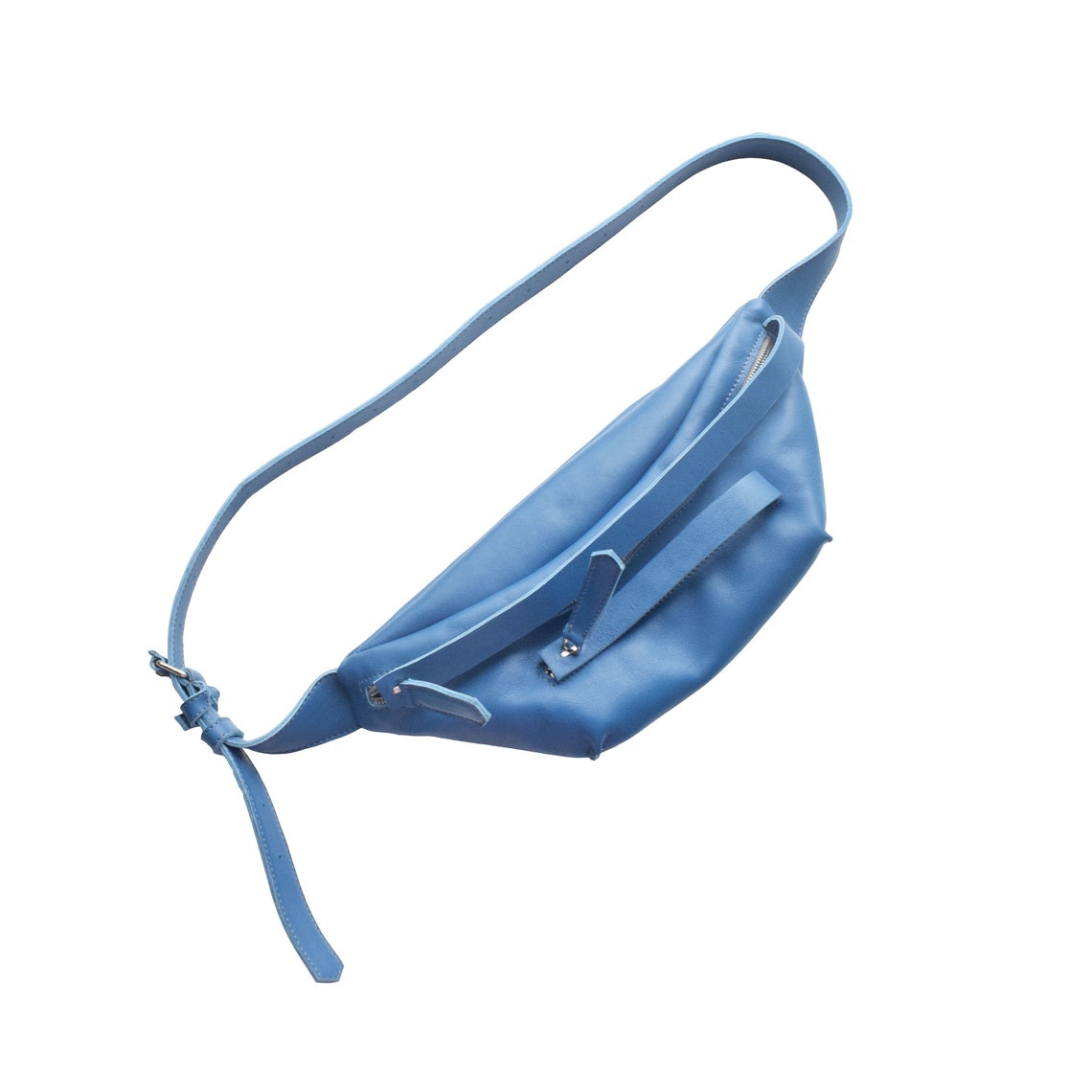 Bright Blue Smooth Leather Fanny Pack for Women or Men - Etsy