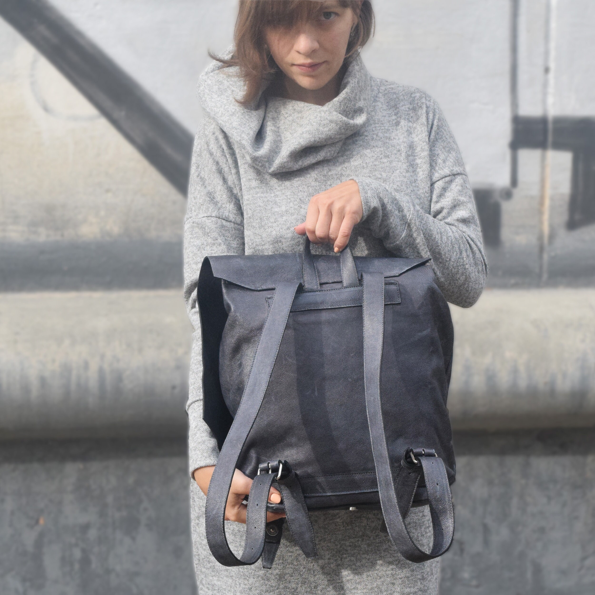 Braided and Decorated Leather Womens Backpack for 13 Inches - Etsy