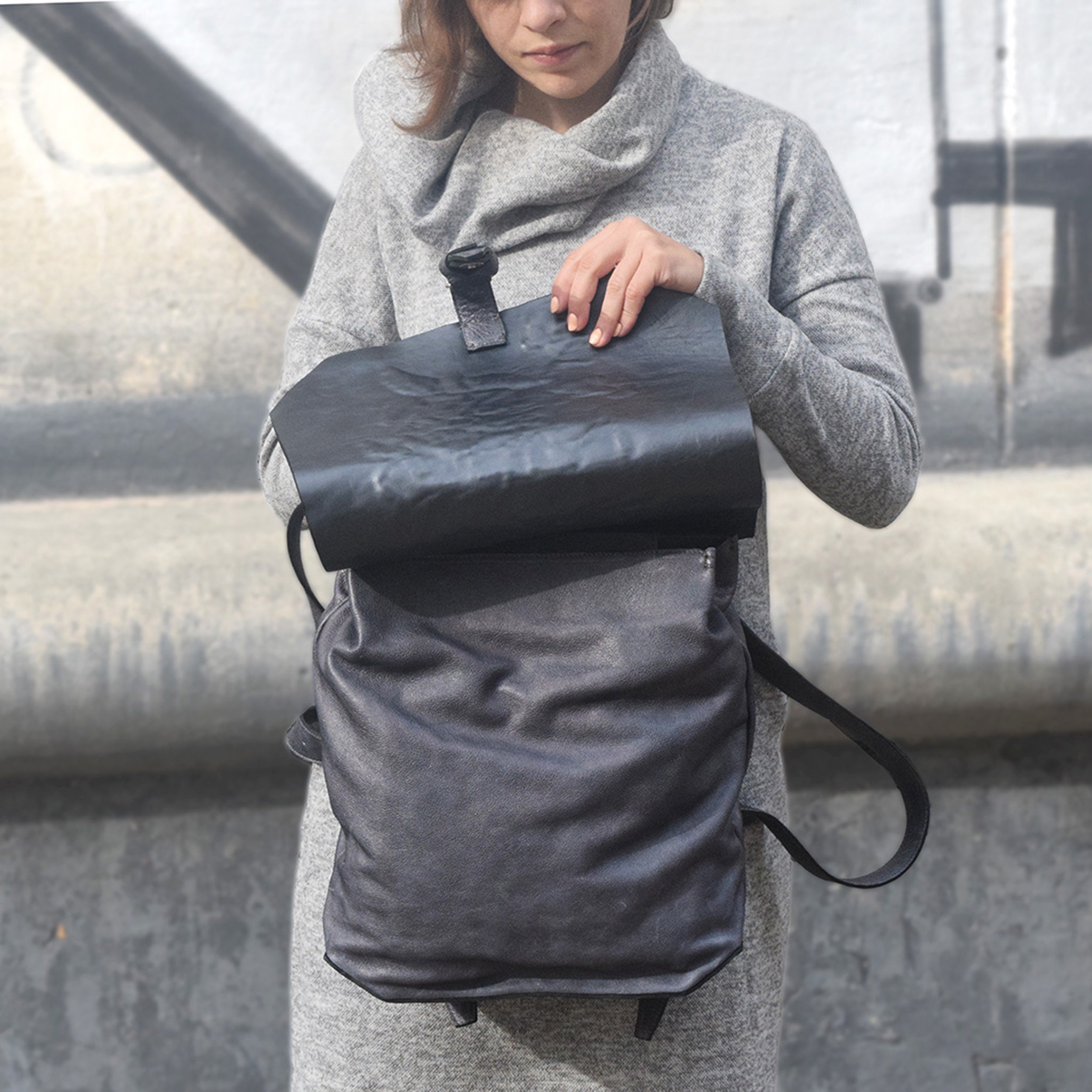 Braided and Decorated Leather Womens Backpack for 13 Inches - Etsy