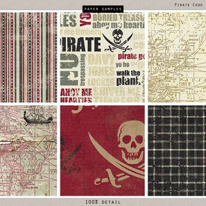 PIRATE Digital Paper - Pirates Theme Paper - Pirate Scrapbook - Pirate ...