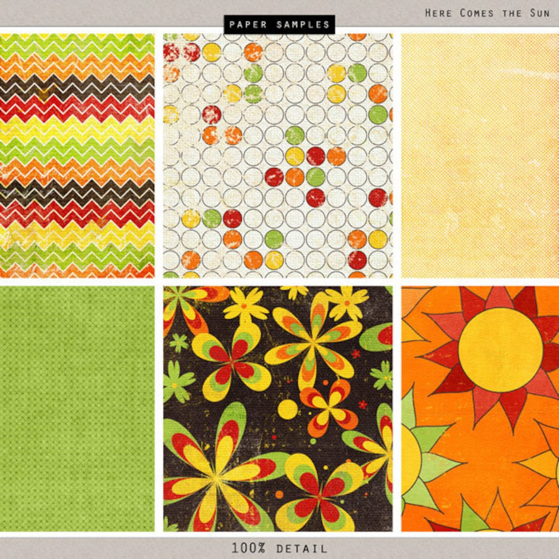 Summer Sun DIGITAL Scrapbook Papers Sunshine Themed Papers - Etsy