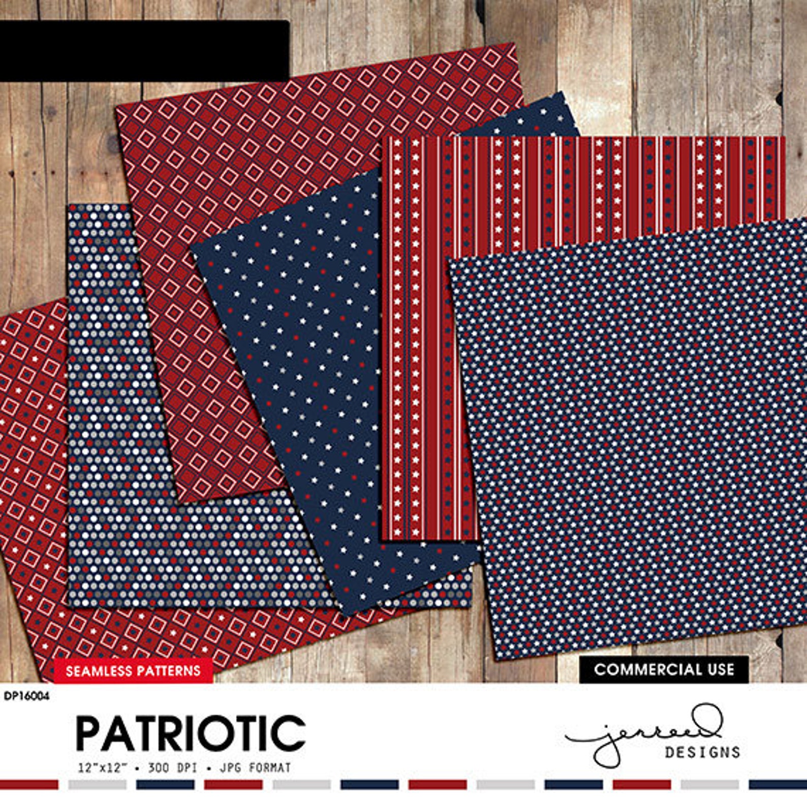Stars and Stripes Patriotic Digital Paper Stars & Stripes Digital Paper ...