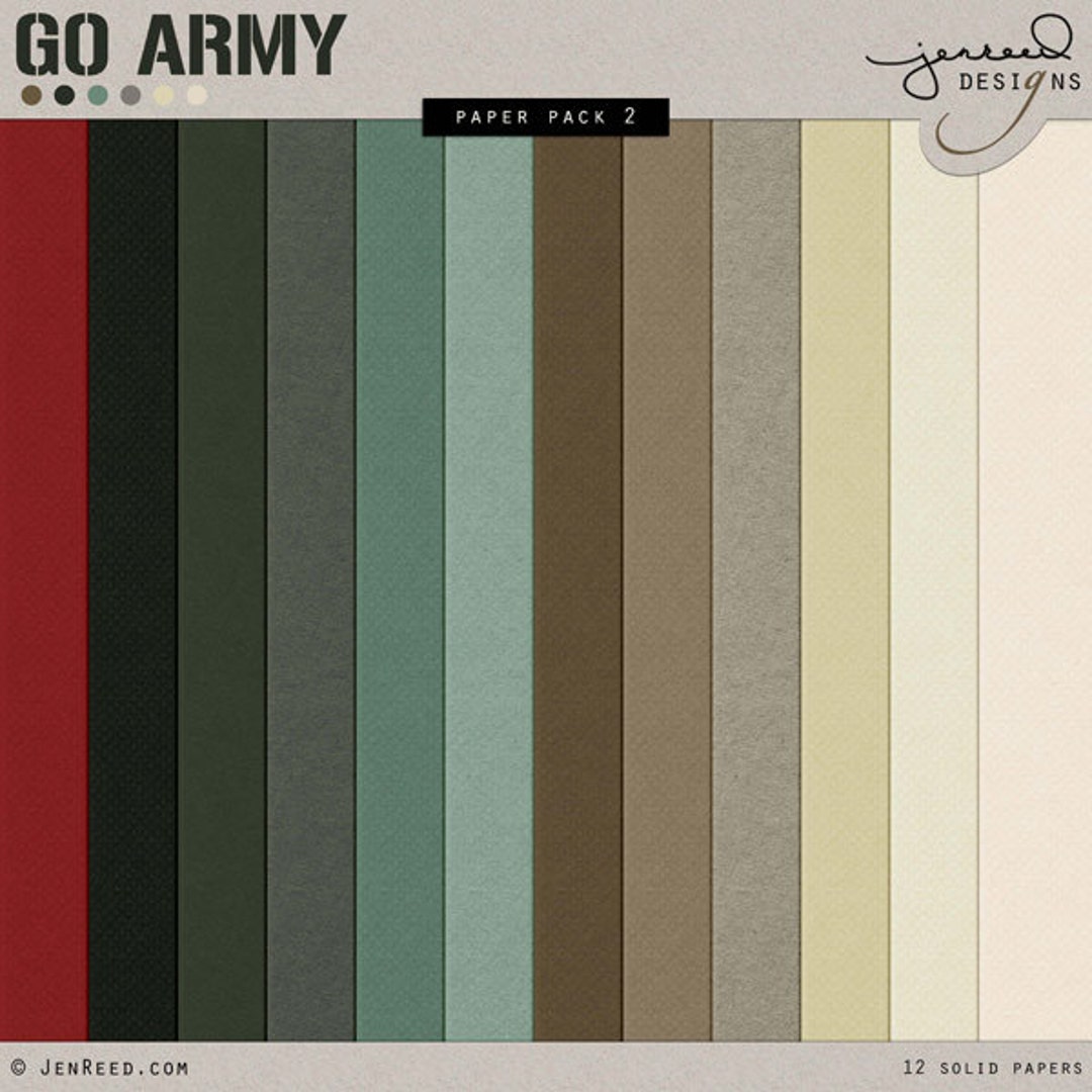 US Army Digital Scrapbook - Go Army Theme Paper - Military Scrapbook ...
