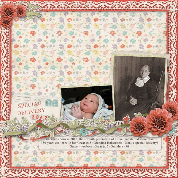 Family Heritage DIGITAL Scrapbook Papers - Vintage Style Papers ...