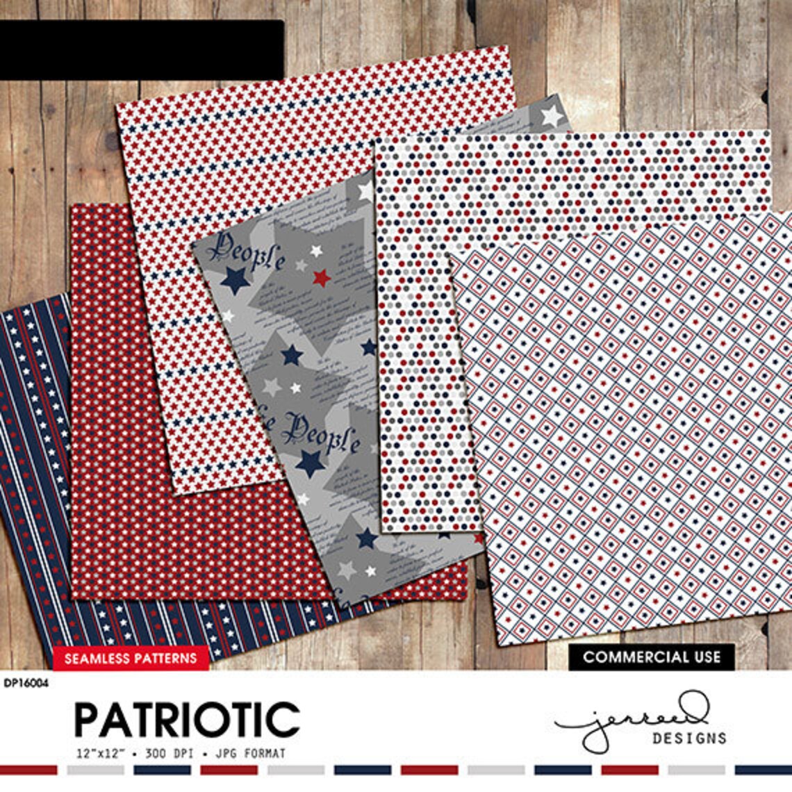Stars and Stripes Patriotic Digital Paper Stars & Stripes Digital Paper ...