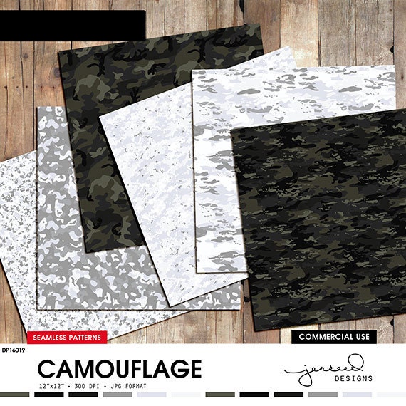 Black Camo || White Camo || Artic Camo || Black and White Camo || Dark ...