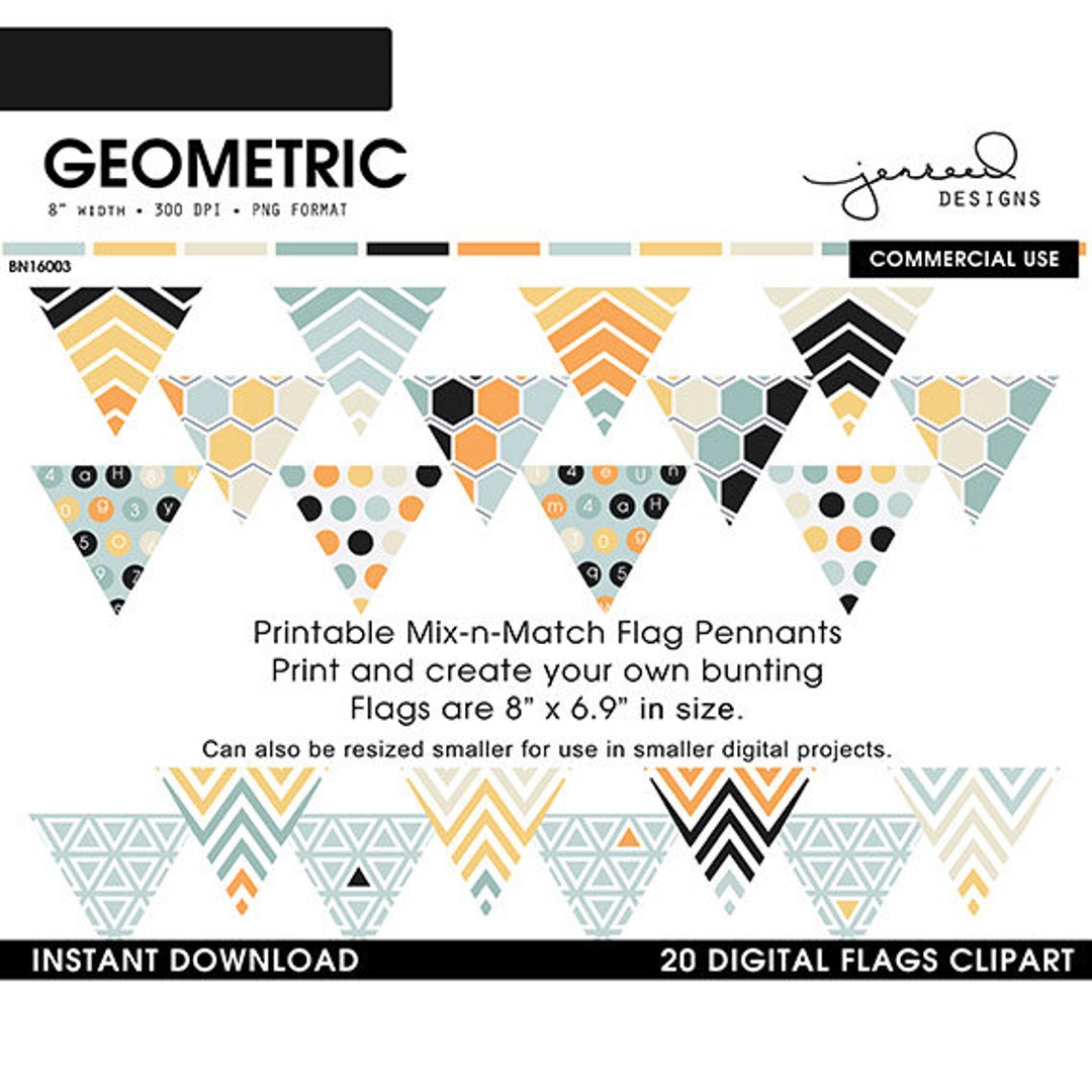 Triangle Banner || DIY Banners || Triangle Flags || Geometric Flags ...