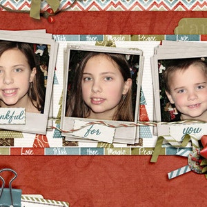 Christmas Scrapbook - All I Want for Christmas Papers - Vintage Blue ...