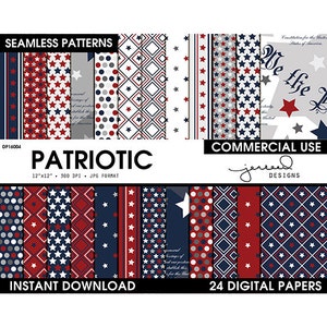 Stars and Stripes || Patriotic Digital Paper || Stars & Stripes Digital ...