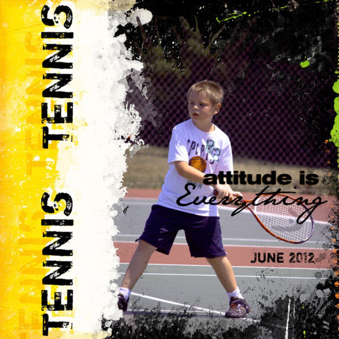TENNIS Scrapbook Kit - Tennis Paper - Tennis Theme - Tennis Backgrounds ...