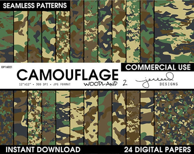 Digital Pixelated Camo Patterns, Military Camouflage Papers, Seamless ...