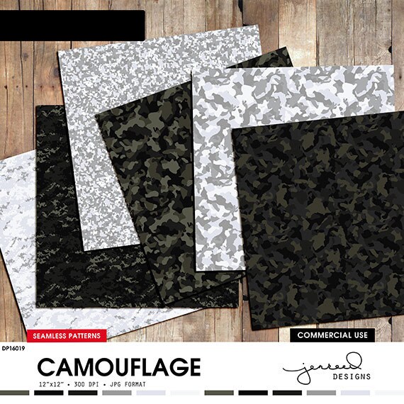 Black Camo || White Camo || Artic Camo || Black and White Camo || Dark ...