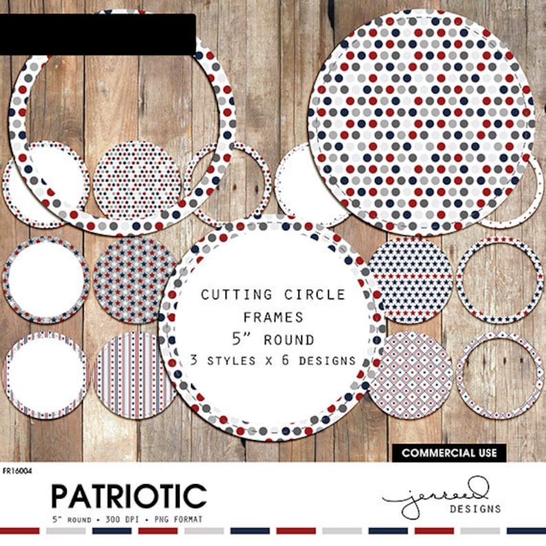 Patriotic Frame Clipart || Fourth of July Clipart Border || Patriotic ...