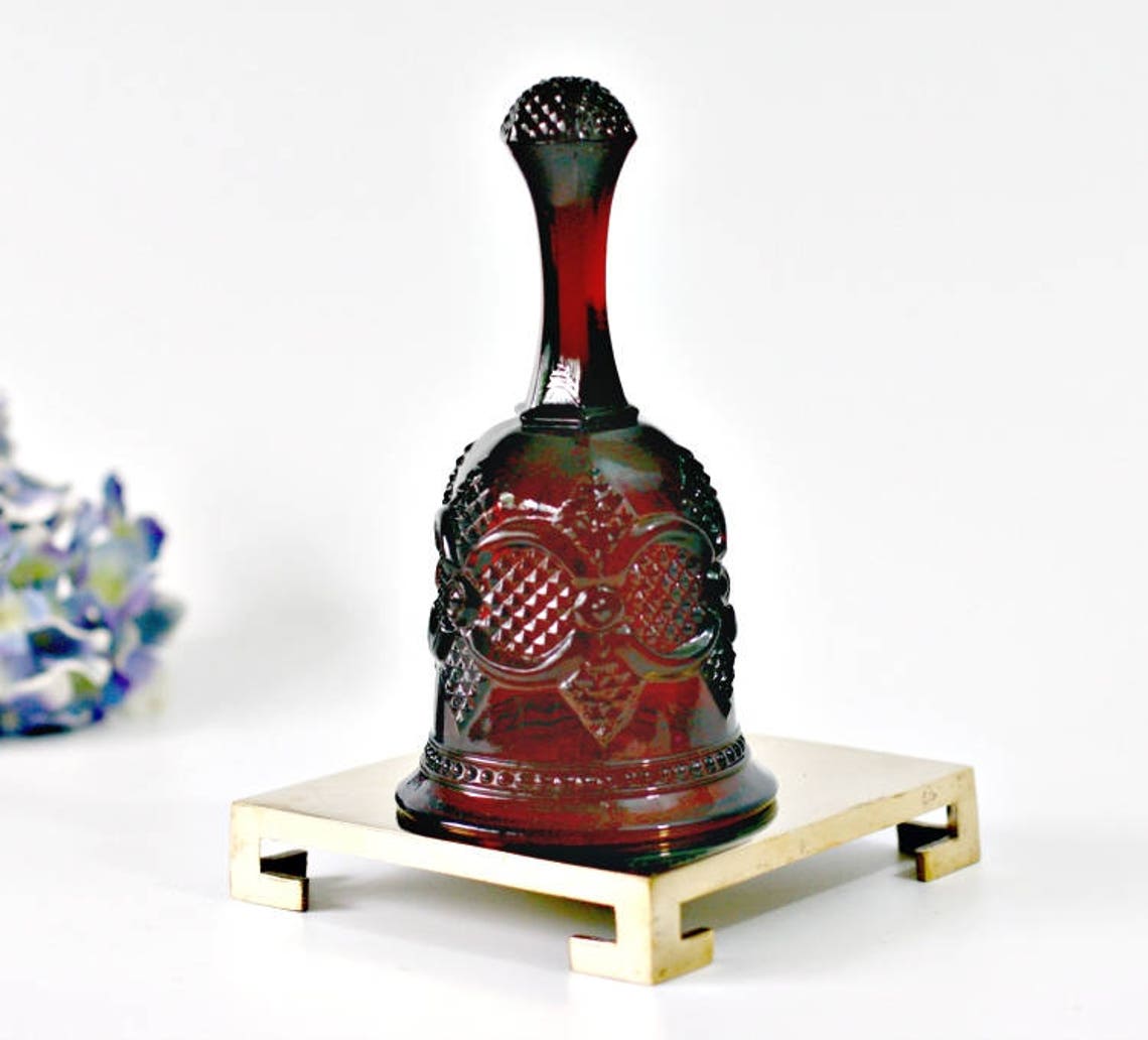 Vintage Ruby Red Glass Bell by 1876 Cape Cod Avon Collection - Etsy