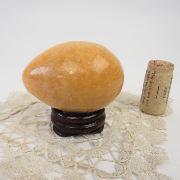 Mid Century Alabaster Italian Stone Dyed Amber Yellow Marble Egg - Etsy