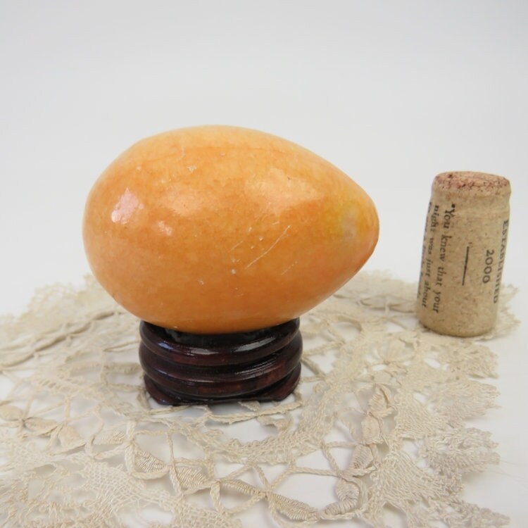 Mid Century Alabaster Italian Stone Dyed Amber Yellow Marble Egg - Etsy