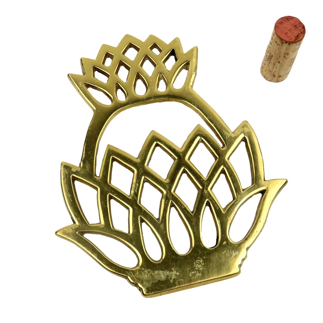 Vintage Brass Pineapple Trivet: Virginia Metalcrafters Decor - Etsy