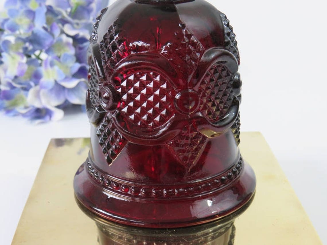 Vintage Ruby Red Glass Bell by 1876 Cape Cod Avon Collection - Etsy