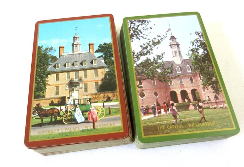 Vintage Congress Bridge Playing Cards Double Deck Blue Velour - Etsy