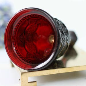 Vintage Ruby Red Glass Bell by 1876 Cape Cod Avon Collection Cranberry ...