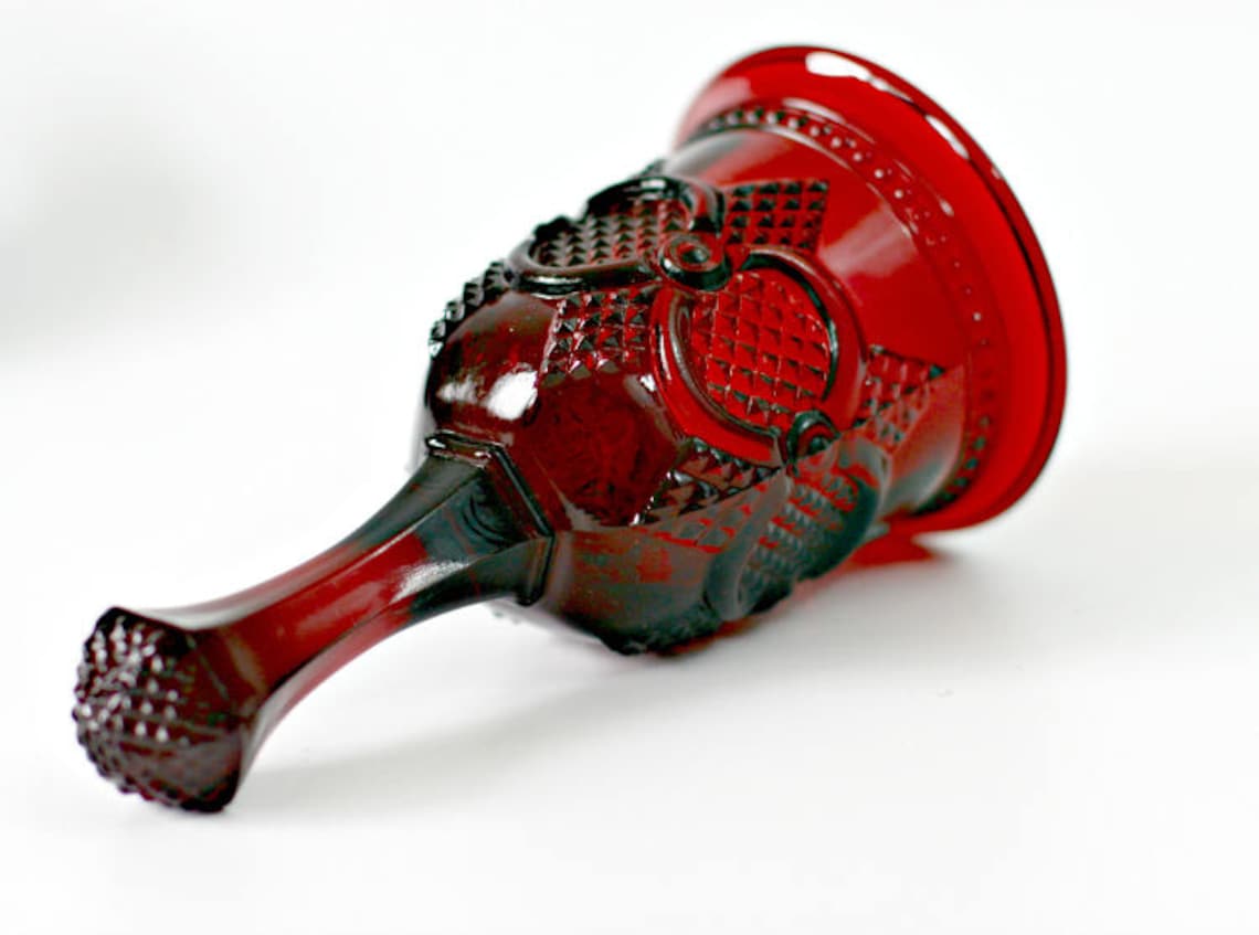 Vintage Ruby Red Glass Bell by 1876 Cape Cod Avon Collection - Etsy