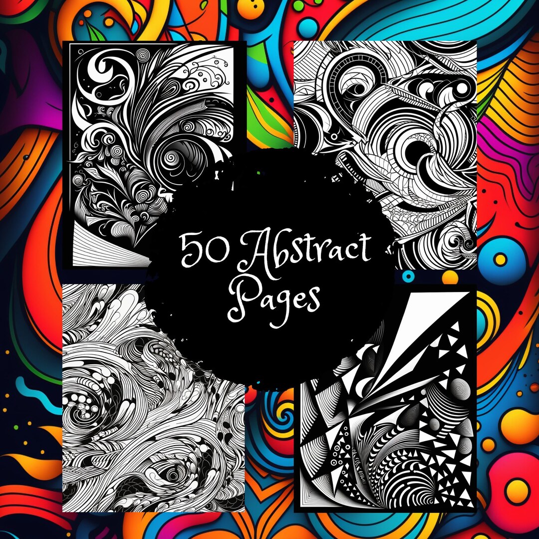Abstract Coloring Pages Amazing Coloring Book Relaxing Designs for ...