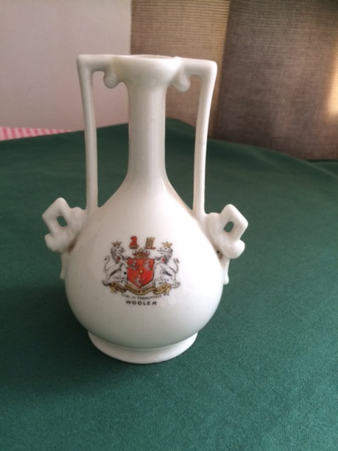 WOOLER Antique Gemma Ware Crested Miniature Vase - Early 20th Century ...