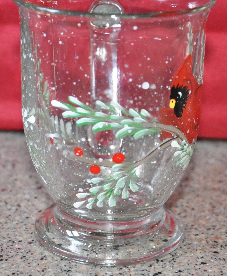 NEW Hand Painted Cardinal Mug - Etsy