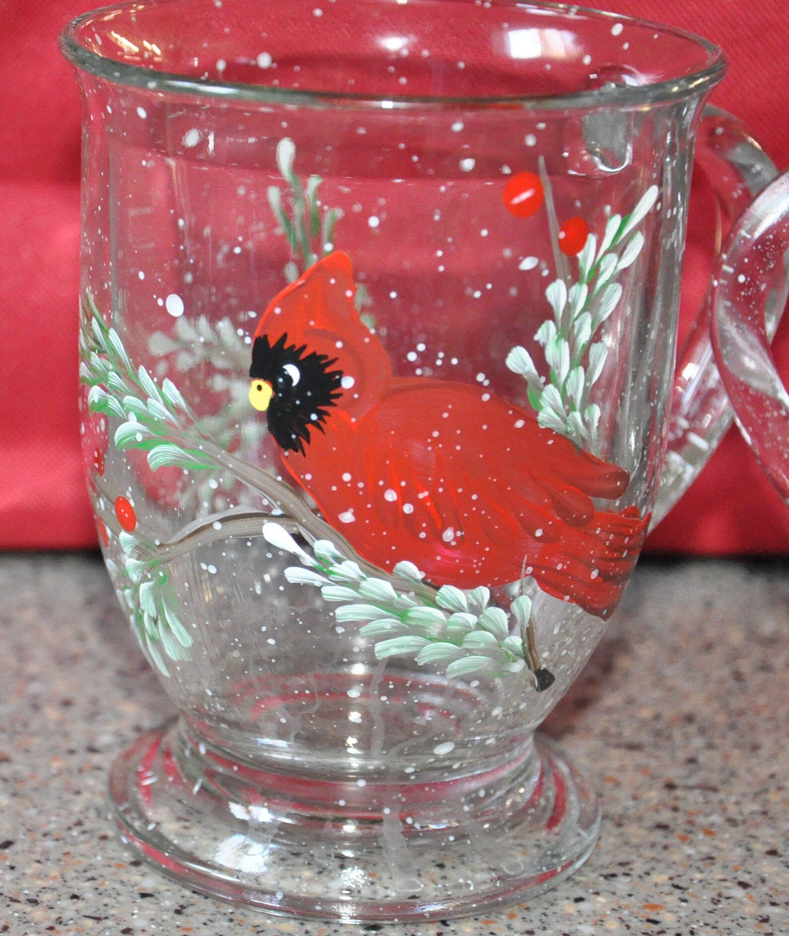 NEW Hand Painted Cardinal Mug - Etsy