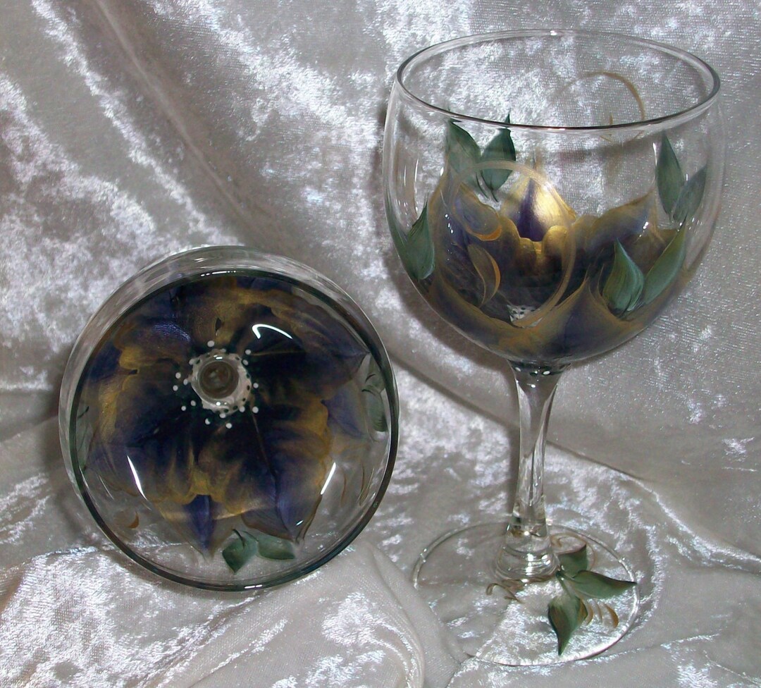 3-dimension,poinsettia Wine Glass - Etsy