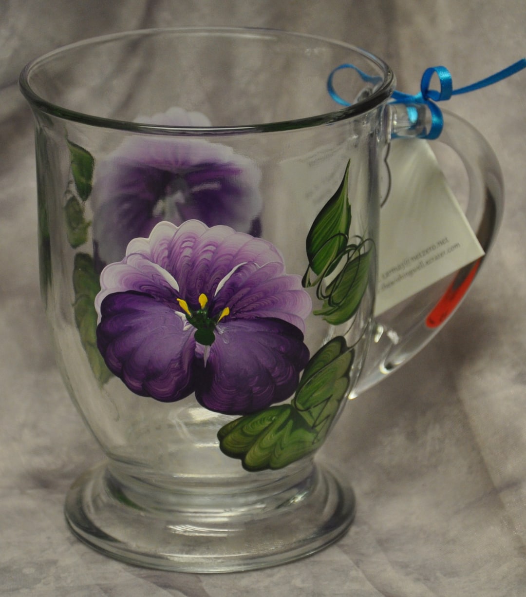 Hand Painted, Misc. Flowers, Glass Mugs - Etsy