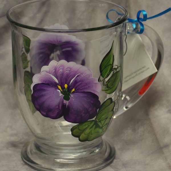 Painted Flowers Mug - Etsy