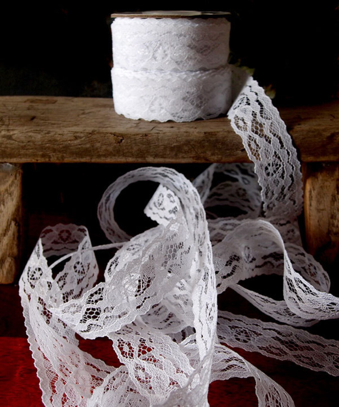 White Lace Ribbon 1 X 25 Yards - Etsy